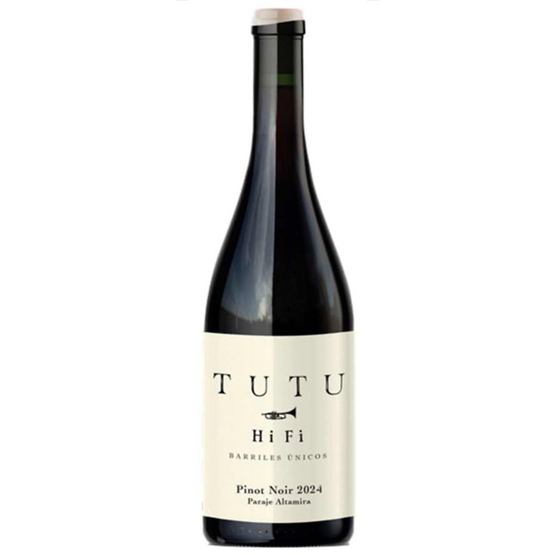 TUTU HI FI BARRILES UNICOS PINOT NOIR PARAJE ALTAMIRA 2024 – Aldos Vinoteca